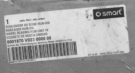Replacement Wheel Bearing Hubs - Operation and Maintenance: 450 Model ...